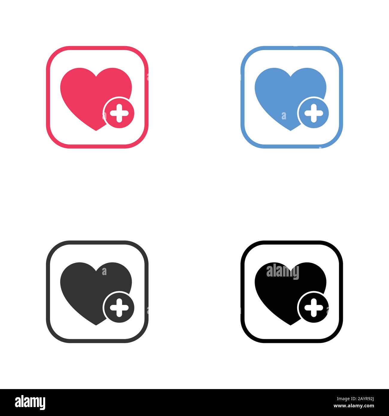 Favorites icon with plus symbol. Favorite icon, heart add plus sign ...