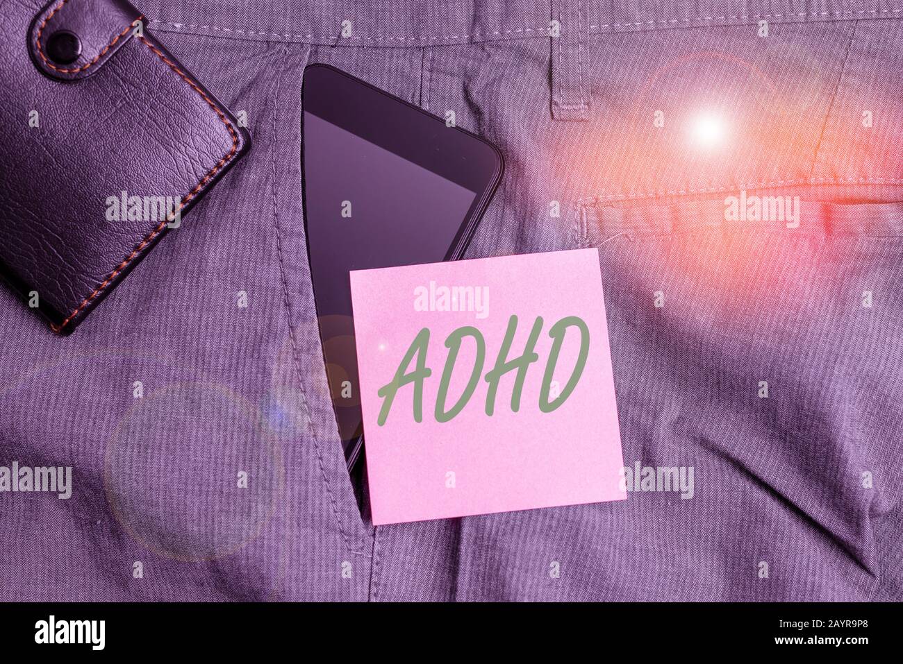 Handwriting text Adhd. Conceptual photo Mental health disorder of ...