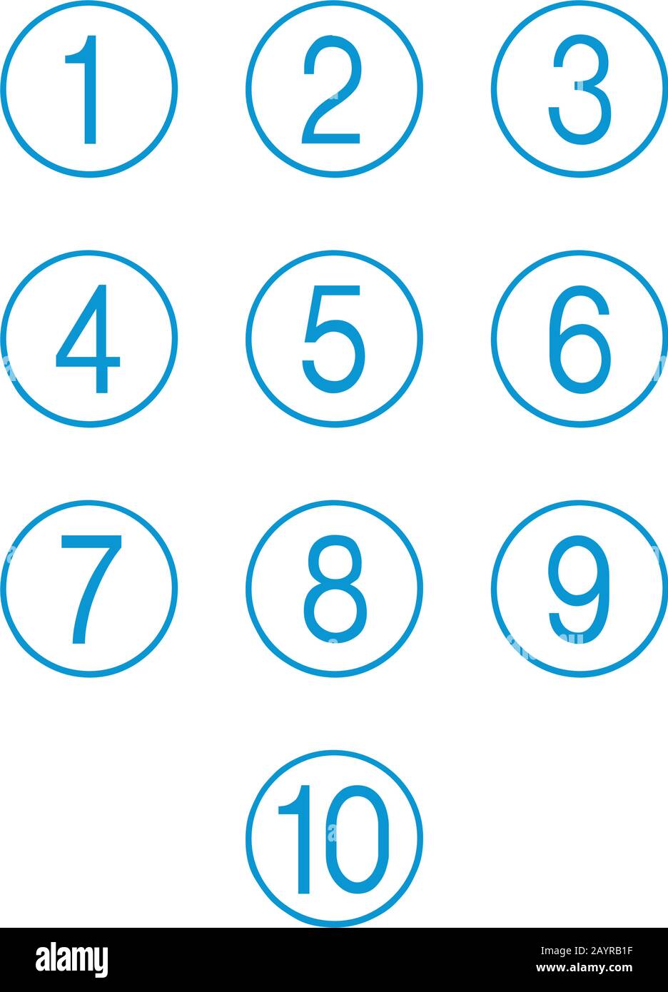 Keypad number set, numbers in circles. code or passcode to enter or unlock. Stock Vector ...