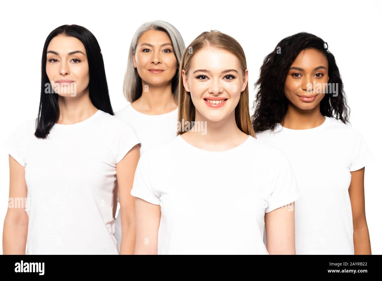 Four asian women and white woman hi-res stock photography and images ...