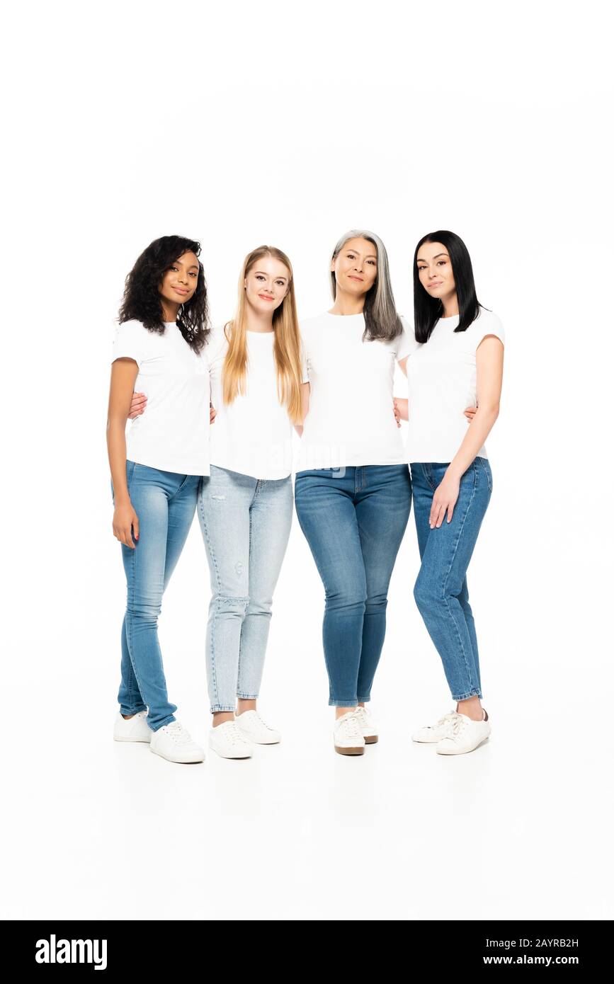 Four asian women and white woman Cut Out Stock Images & Pictures - Alamy