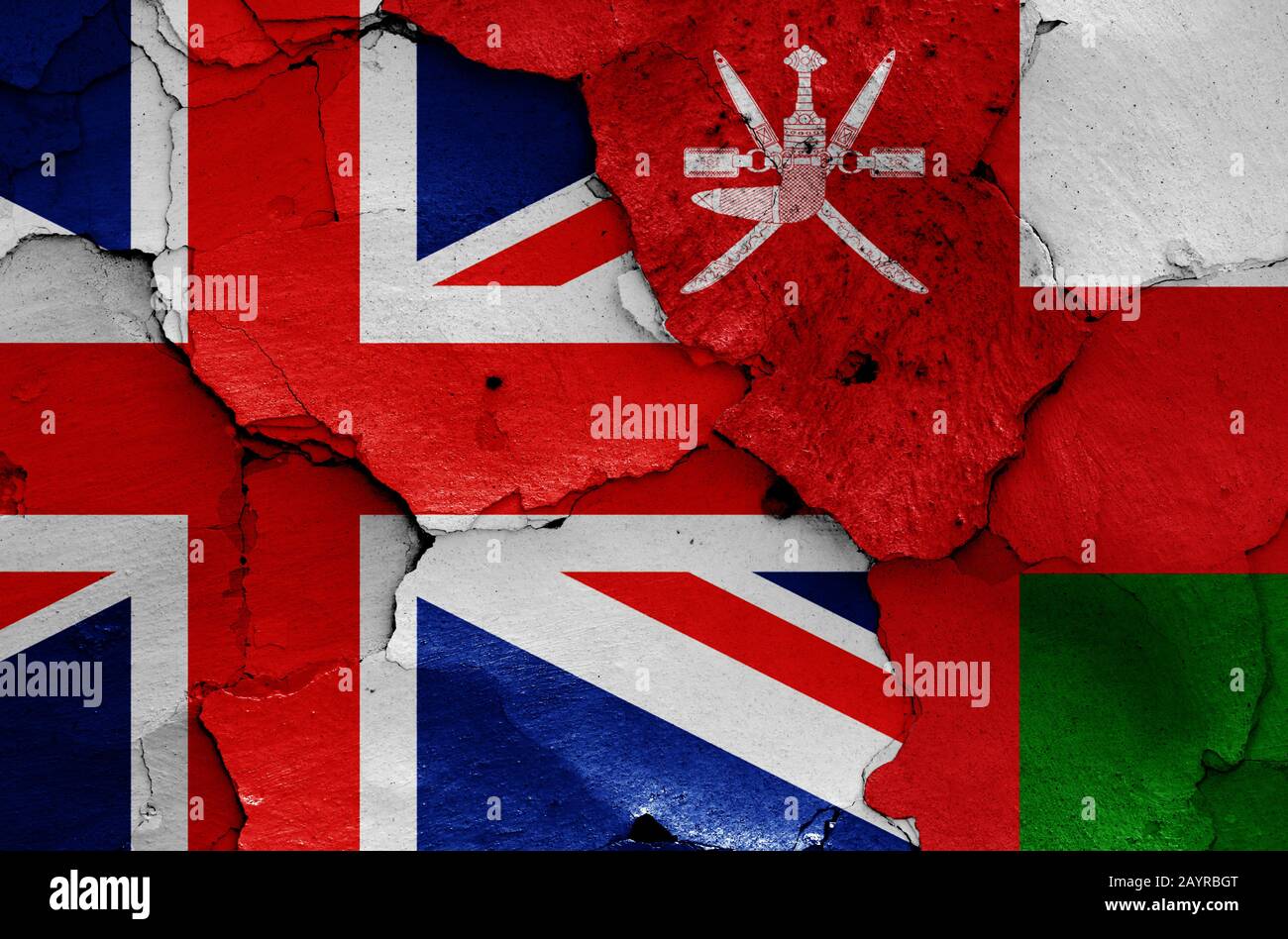 Uk great britain and oman flags hi-res stock photography and images - Alamy