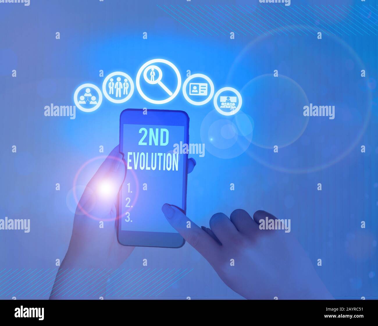 Handwriting text 2Nd Evolution. Conceptual photo change in the ...