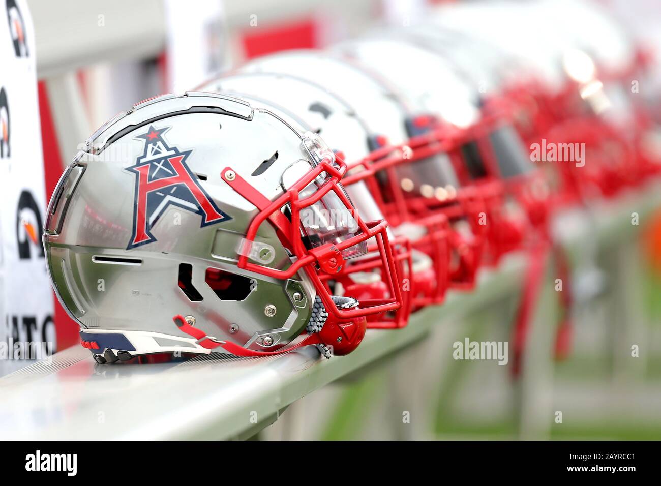 Houston, Texas, USA. 16th Feb, 2020. A set of Houston Roughnecks ...