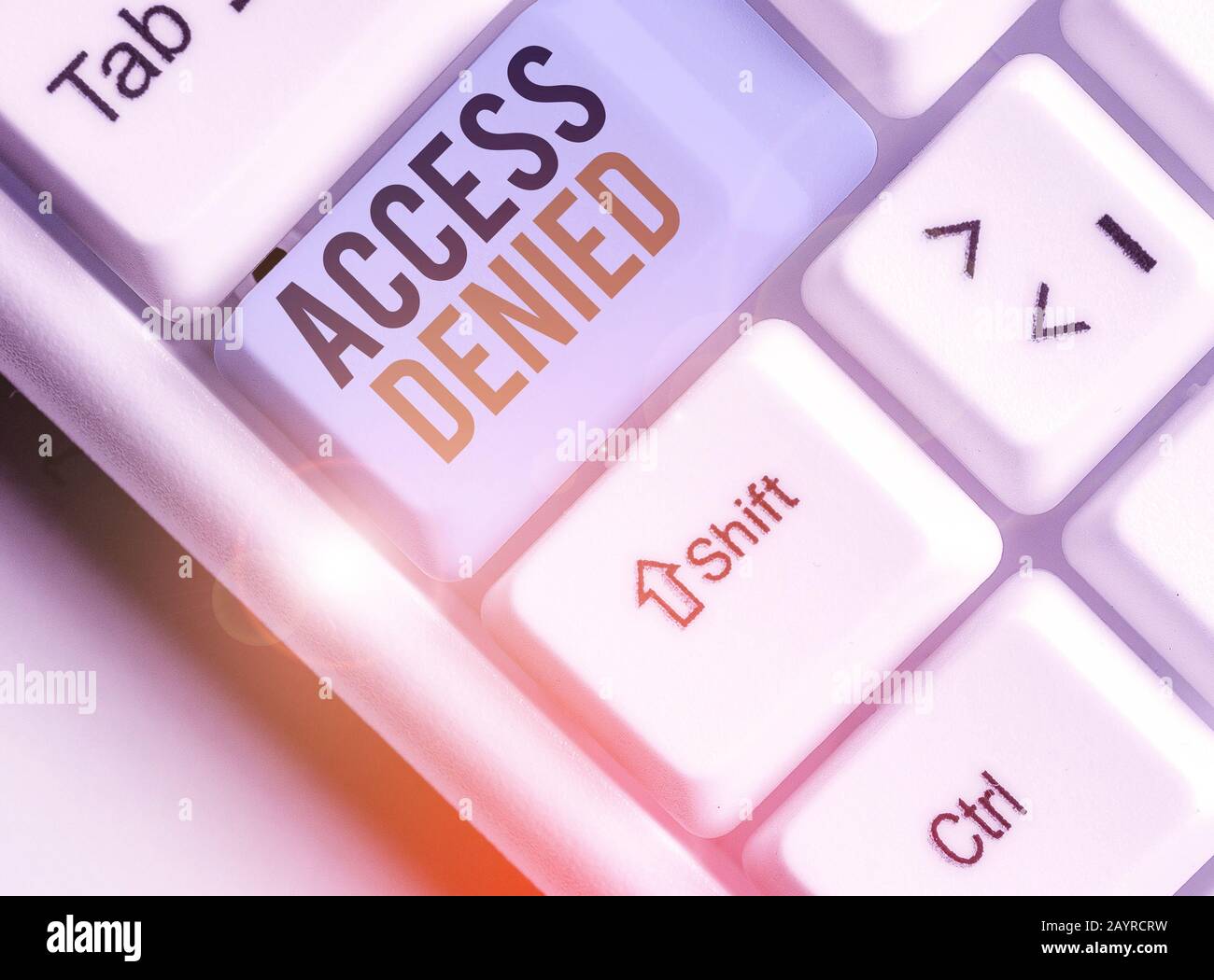 Writing note showing Access Denied. Business concept for error message ...