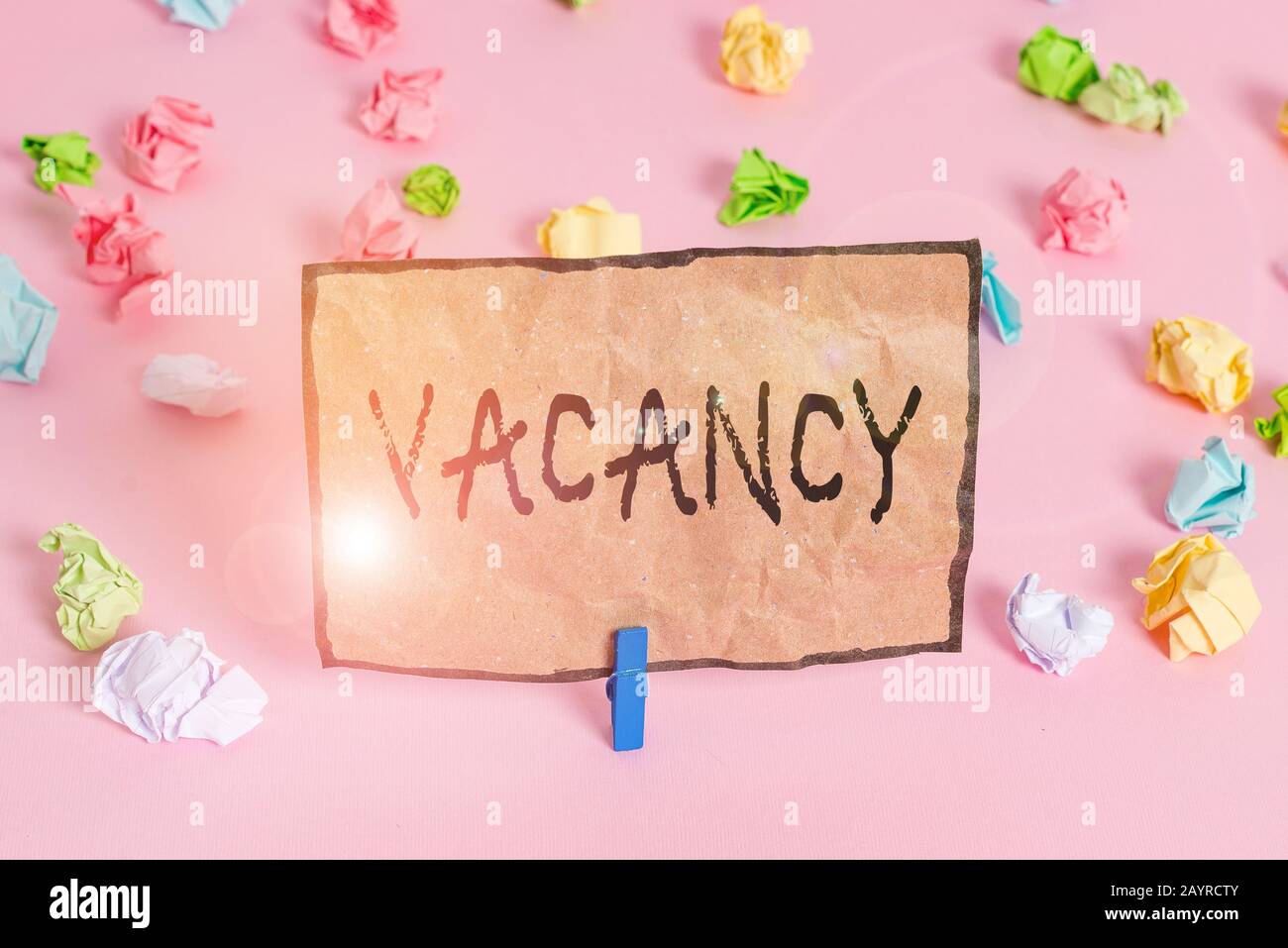 Handwriting text writing Vacancy. Conceptual photo available paid place ...
