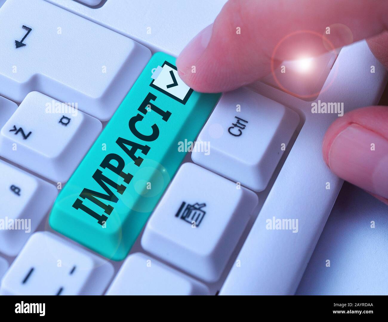 Word writing text Impact. Business photo showcasing action of one ...
