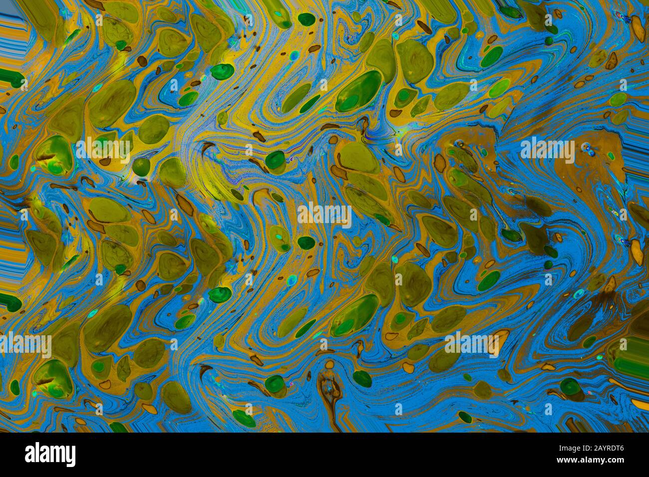 Traditional Ottoman Turkish abstract marbling art patterns as ...