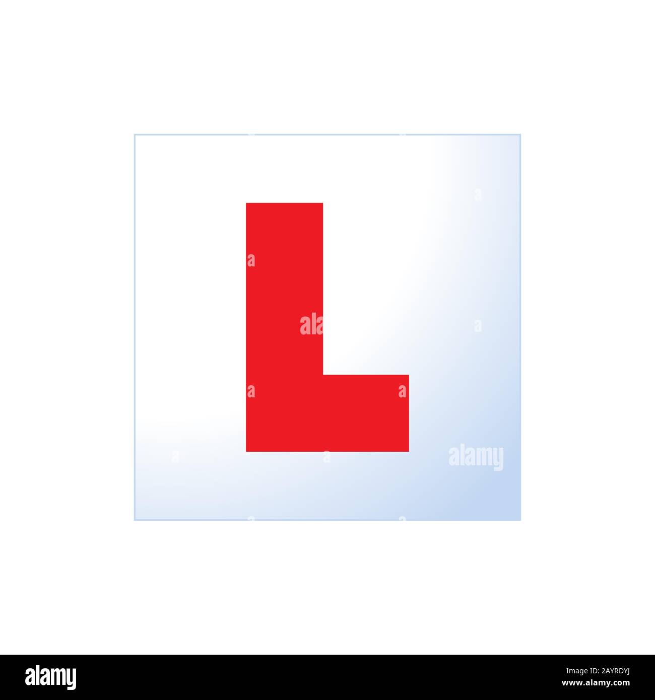 Letter L learner driver plate icon. cartoon flat style trend modern ...