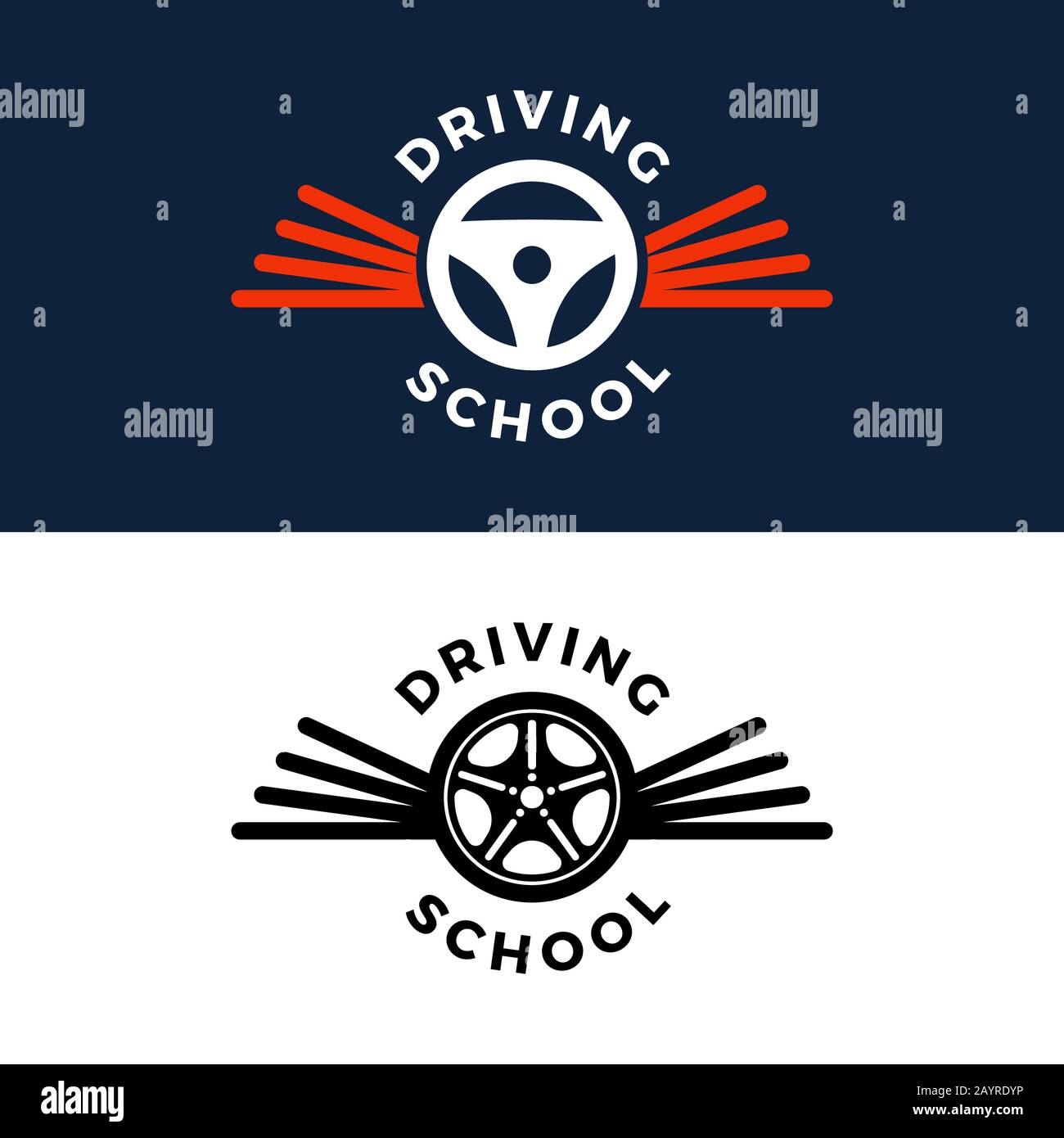 Car Driving School Logo