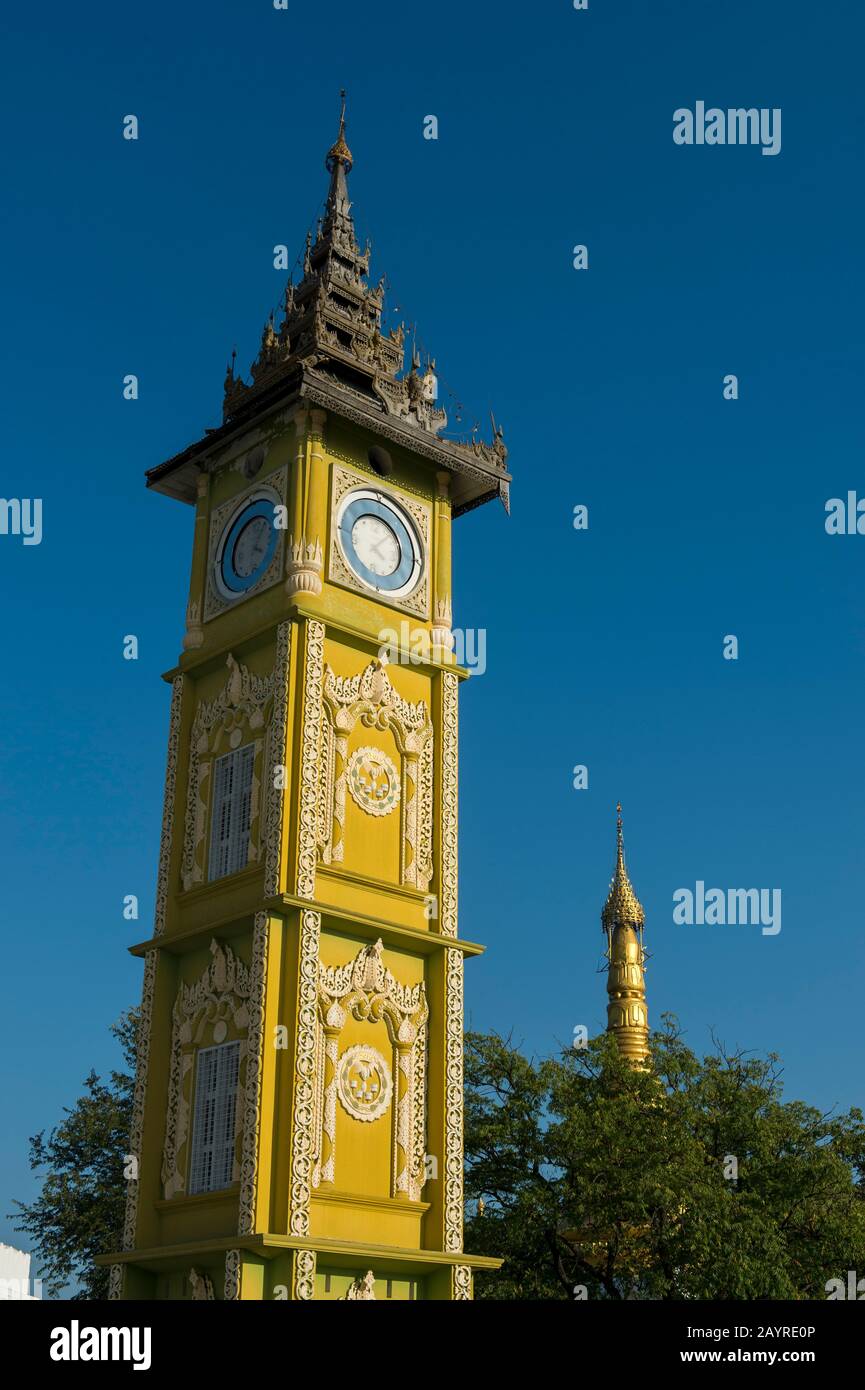 Myanmar clock tower hi-res stock photography and images - Alamy
