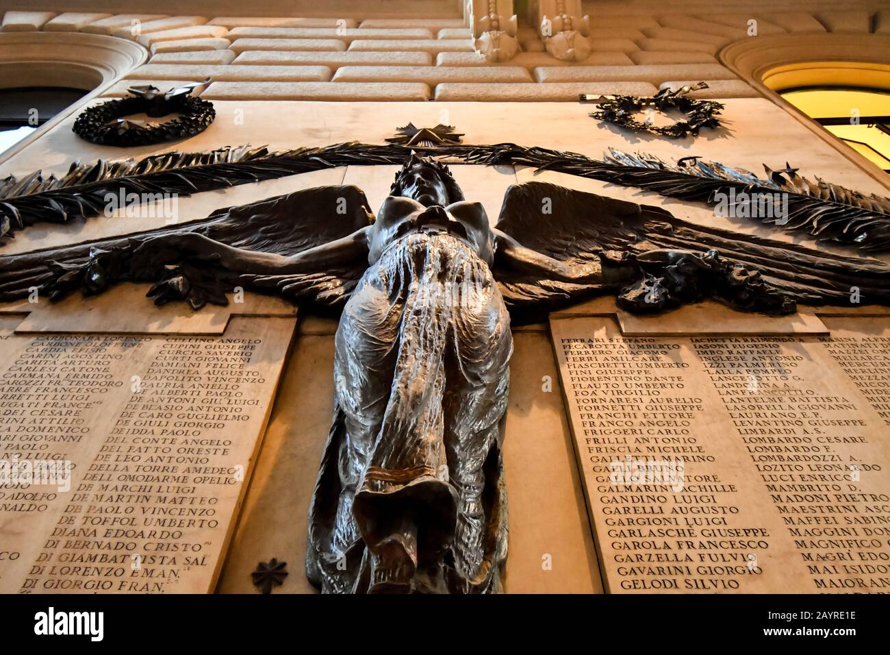 Monument to the Warriors of the War, a memorial statue of an angel who ...