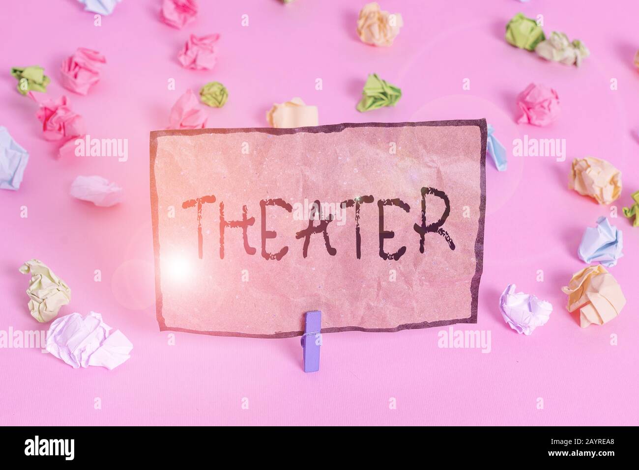 Handwriting text writing Theater. Conceptual photo building or outdoor ...