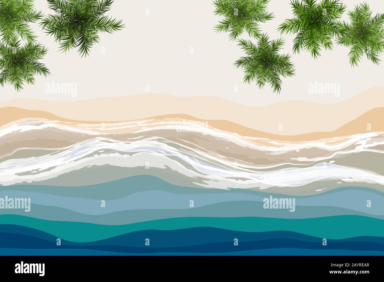 Sand and sea view Stock Vector Images - Alamy