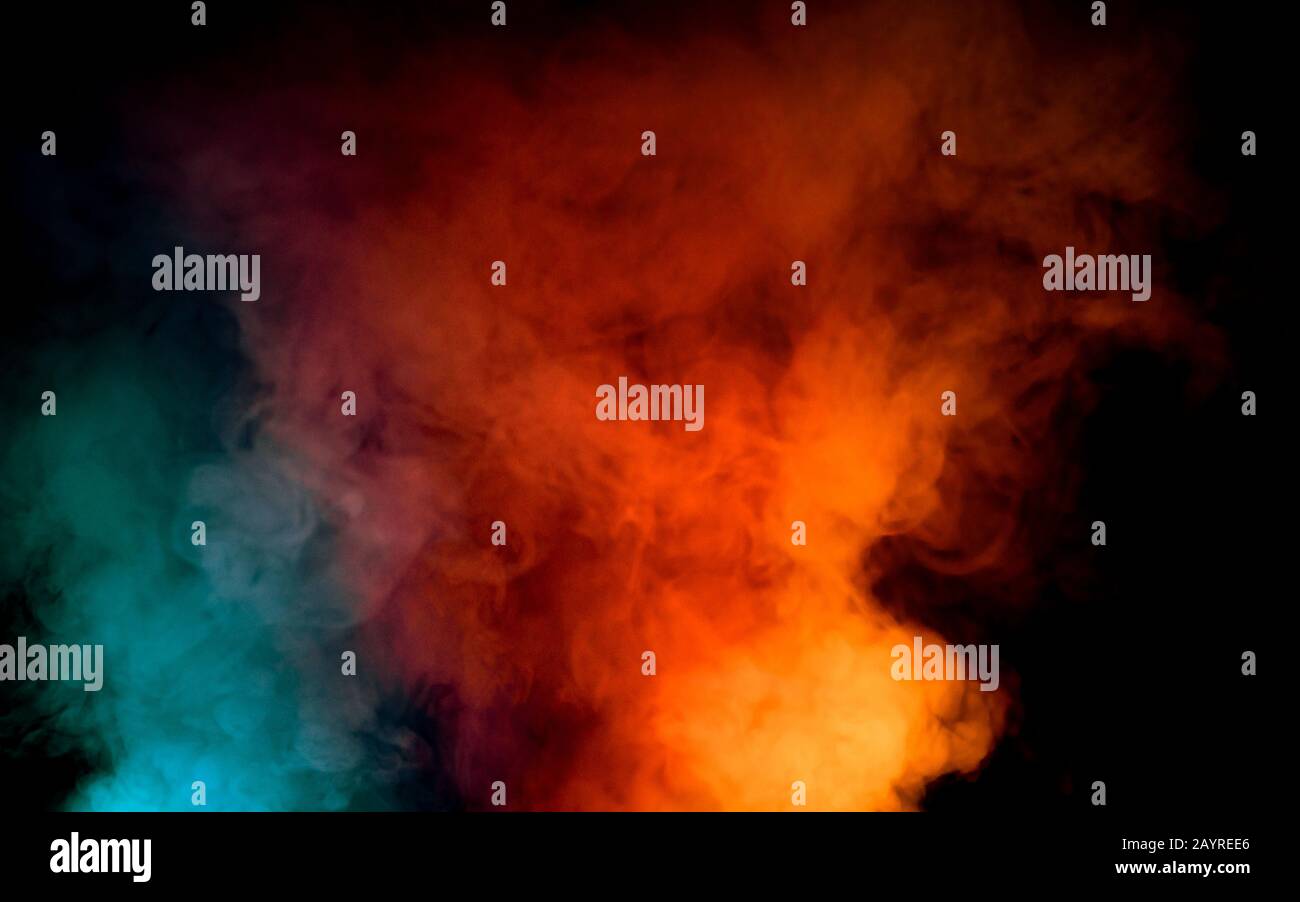 A colorful smoke with a lot of different colors Stock Photo - Alamy