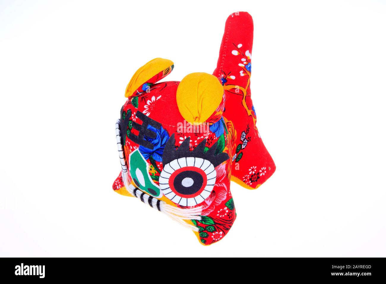 traditional hand made cloth tiger toy Stock Photo - Alamy