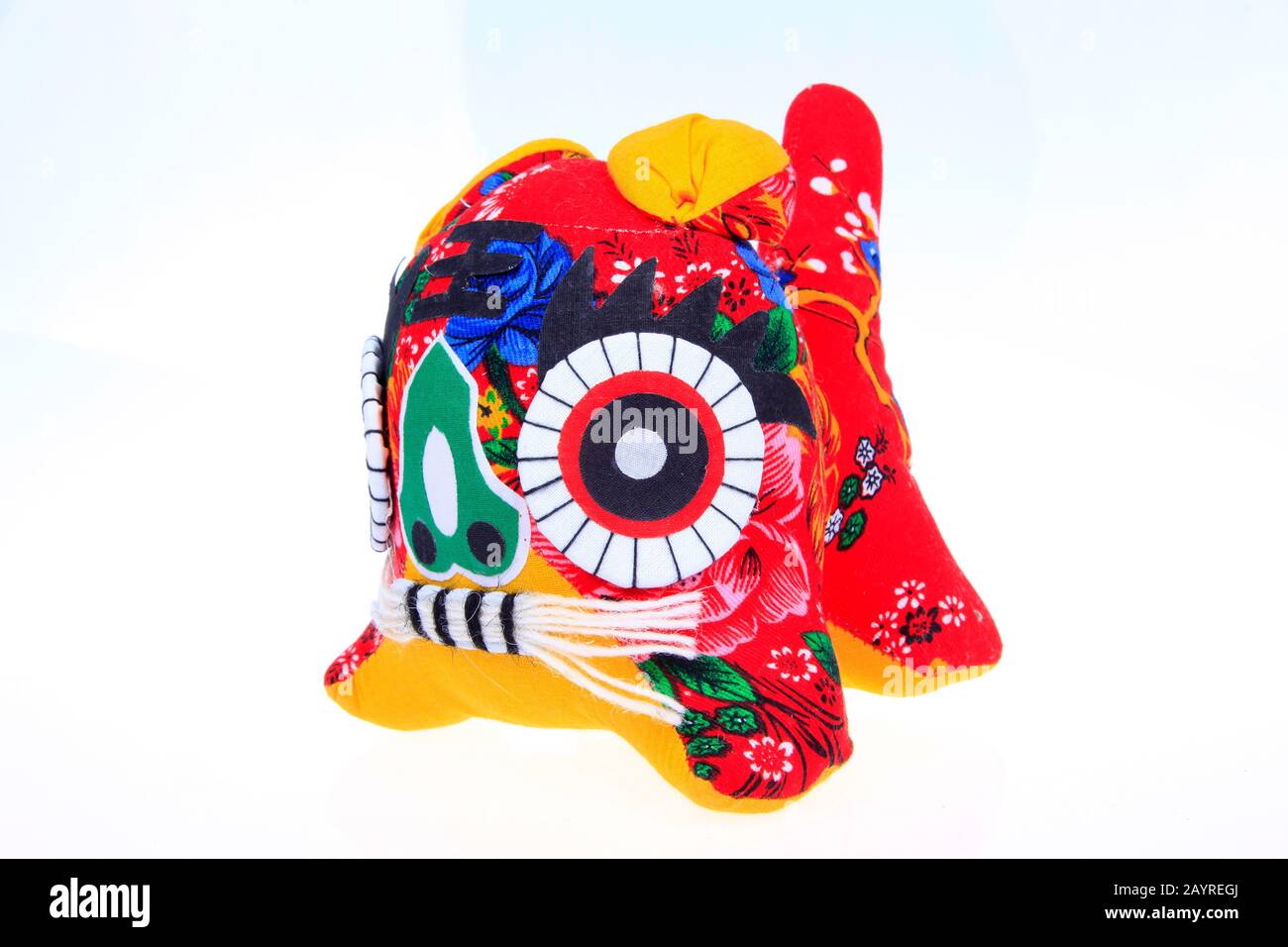traditional hand made cloth tiger toy Stock Photo - Alamy