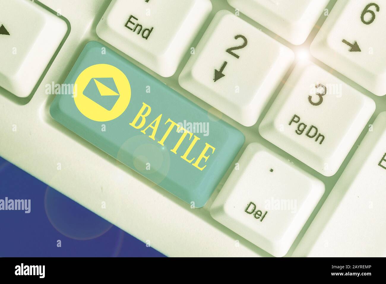 Conceptual hand writing showing Battle. Concept meaning violent fight ...