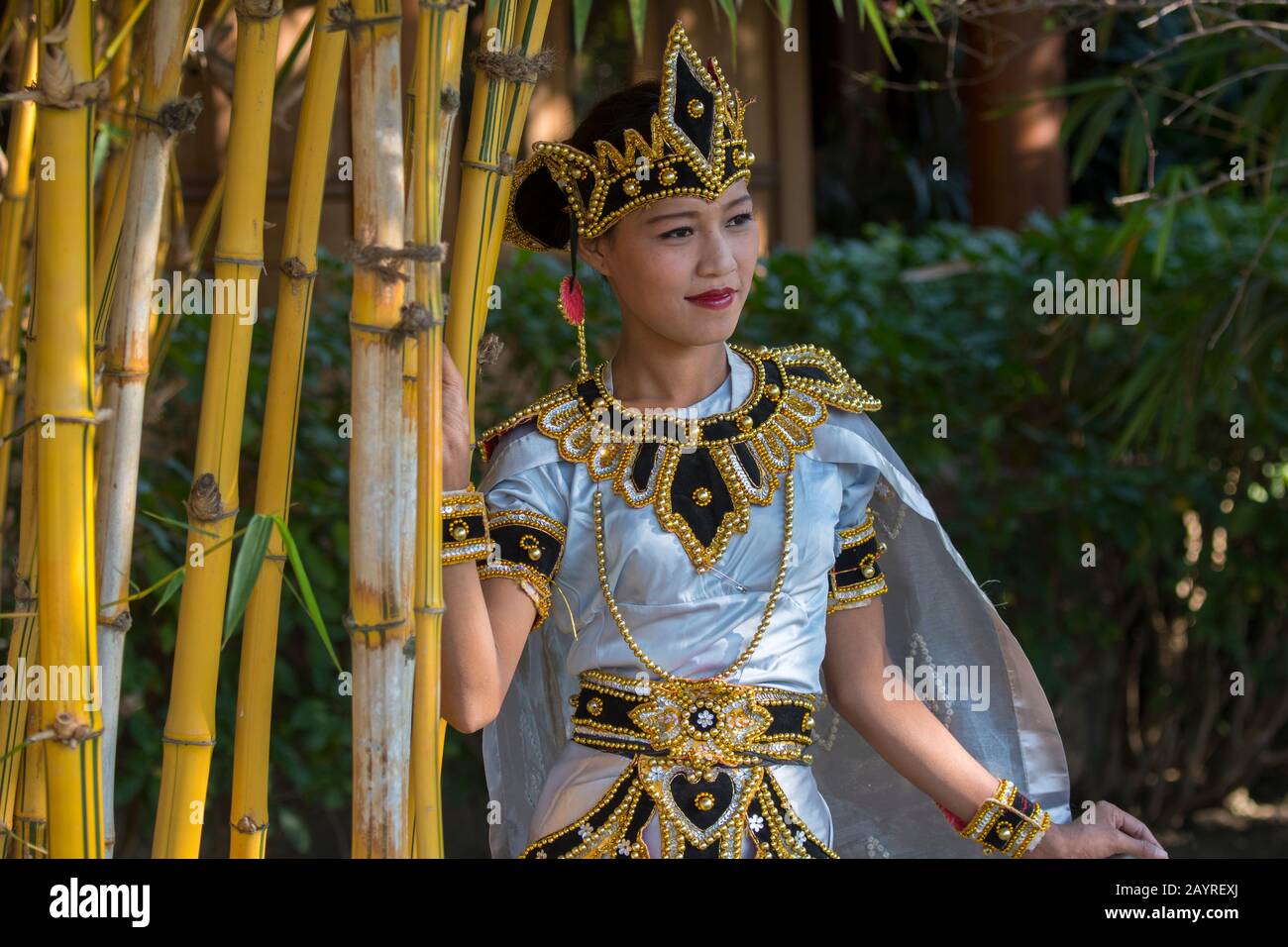 Myanmar with a model wearing the bagan dynasty costume hi-res stock ...
