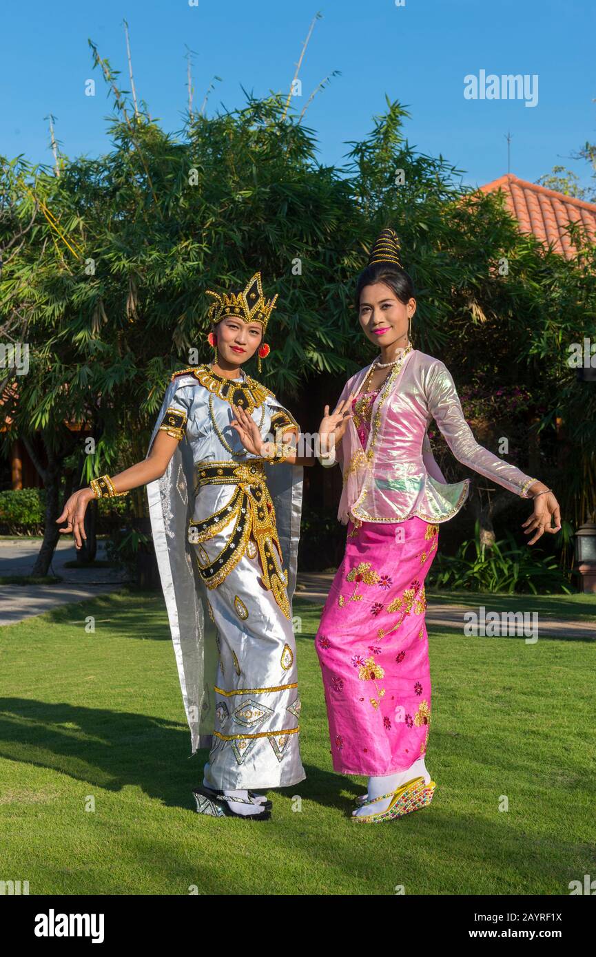 A model shoot at the Rupar Mandalar Resort in Mandalay, Myanmar with ...