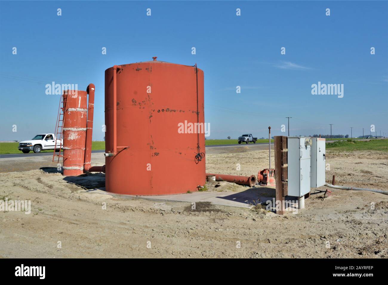 Farm standpipe for irrigating water food production in central San ...