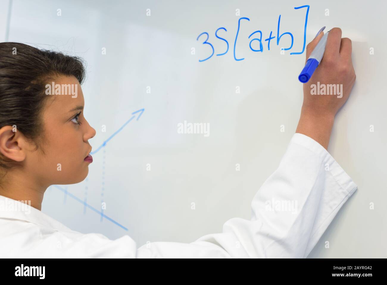 student writing formula on the whiteboard Stock Photo - Alamy