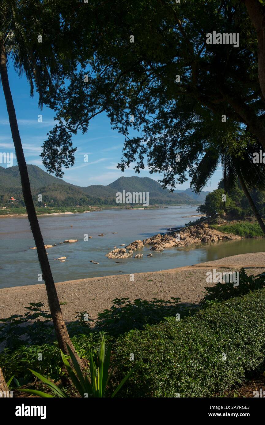 View Of The Confluence Of The Nam Khan And Mekong Rivers At Luang