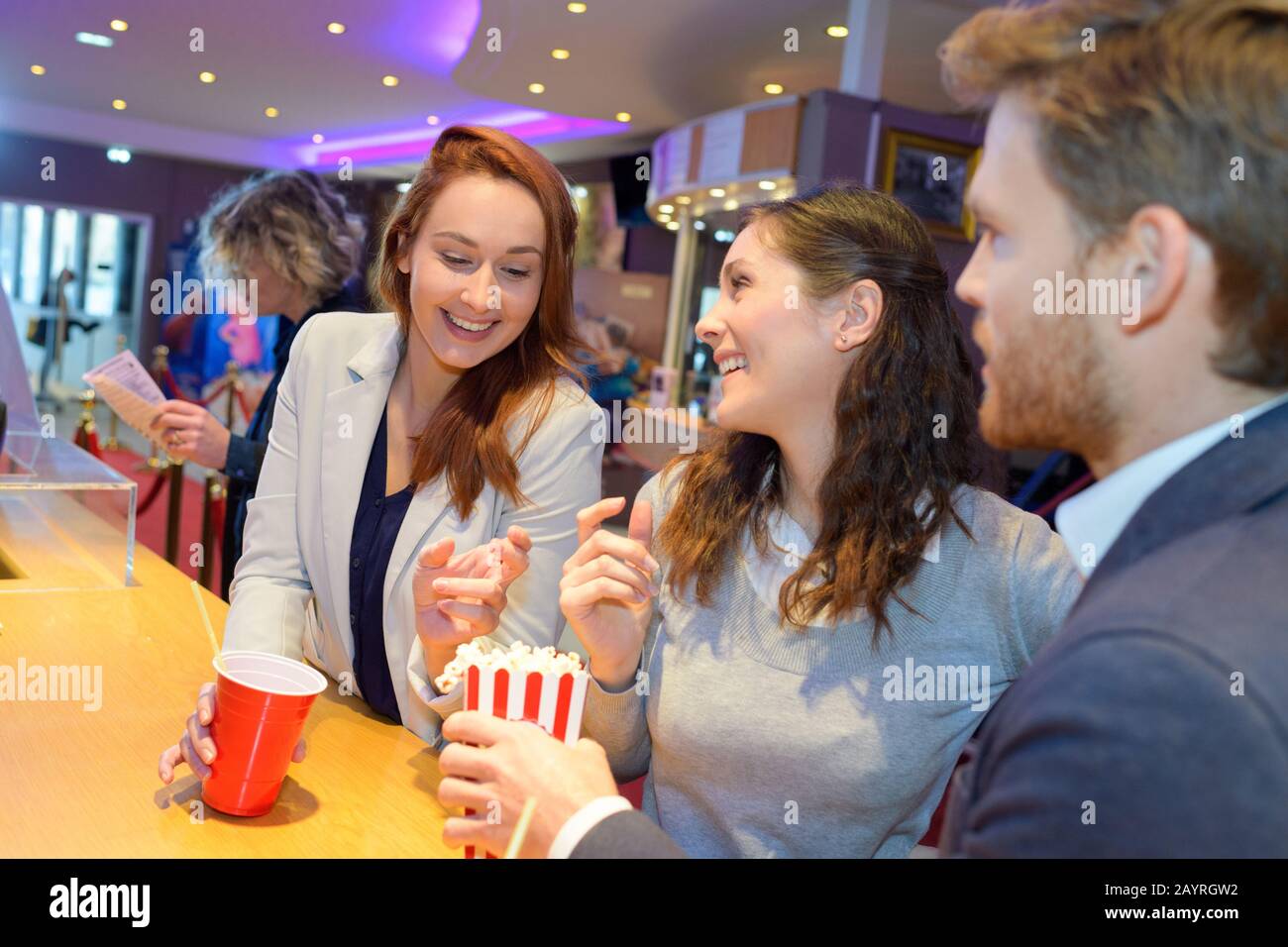 portrait of people at the cinema Stock Photo - Alamy