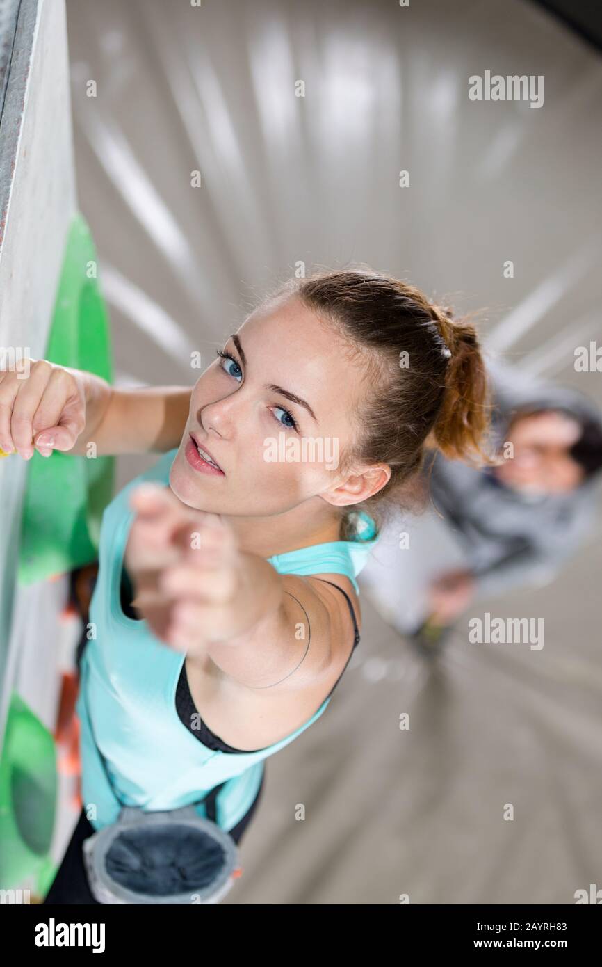 Climber helping woman hi-res stock photography and images - Alamy