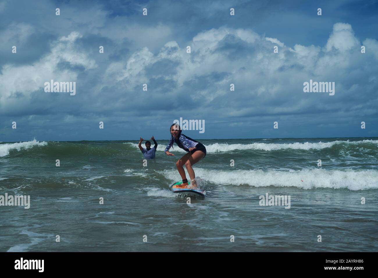 First surf lesson hi-res stock photography and images - Alamy