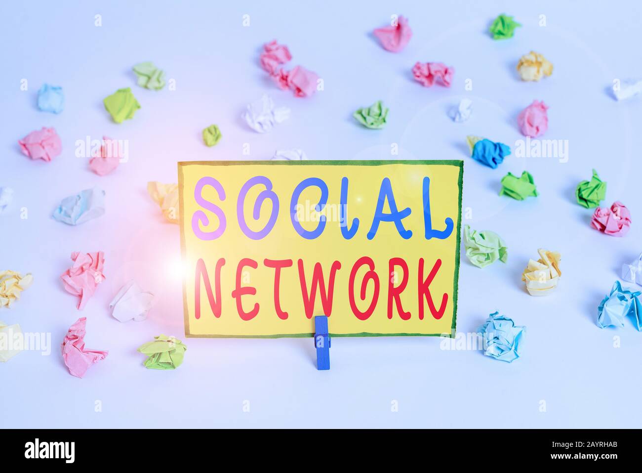 Writing Note Showing Social Network Business Concept For A Network Of Social Interactions And