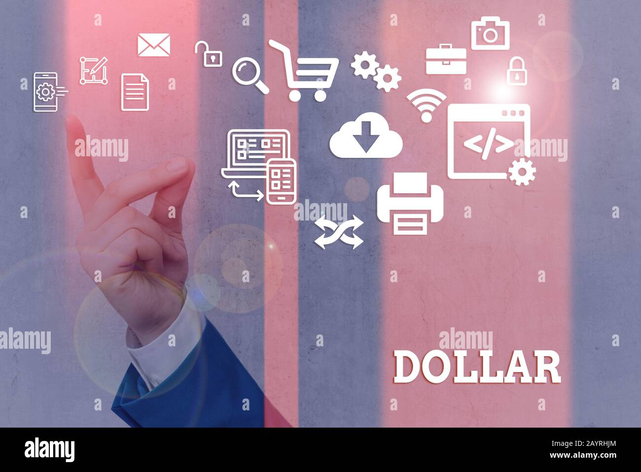 Word writing text Dollar. Business photo showcasing a piece of paper ...