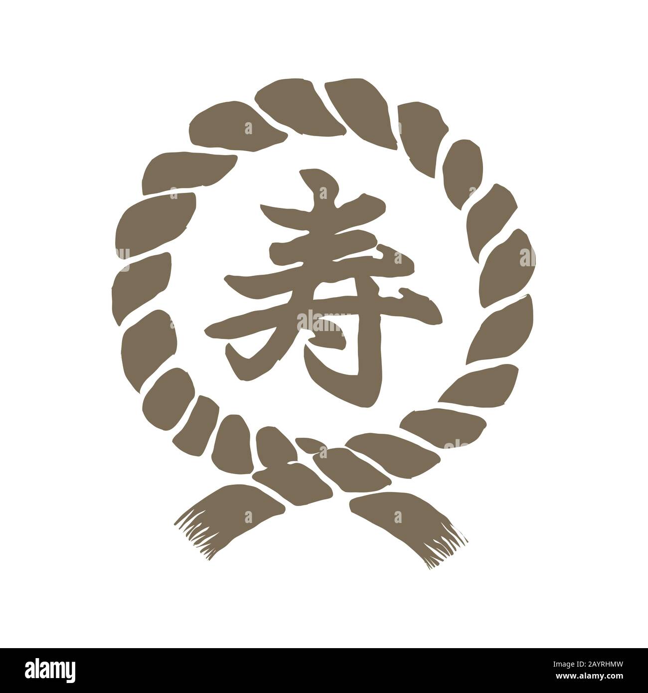 Japanese traditonal Noted rope / Shimenawa vector illustration Stock ...
