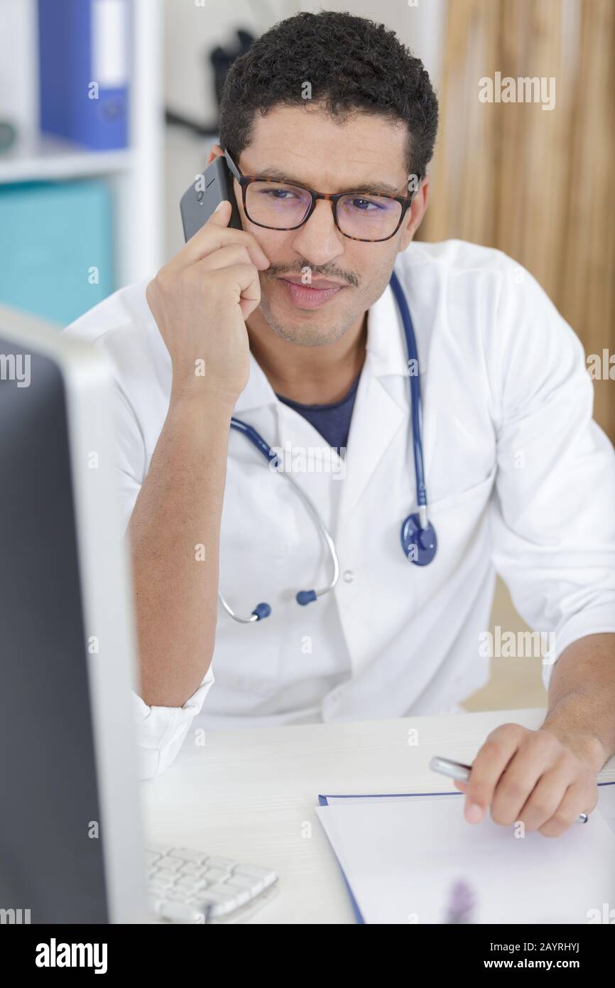 doctor student on the phone Stock Photo - Alamy
