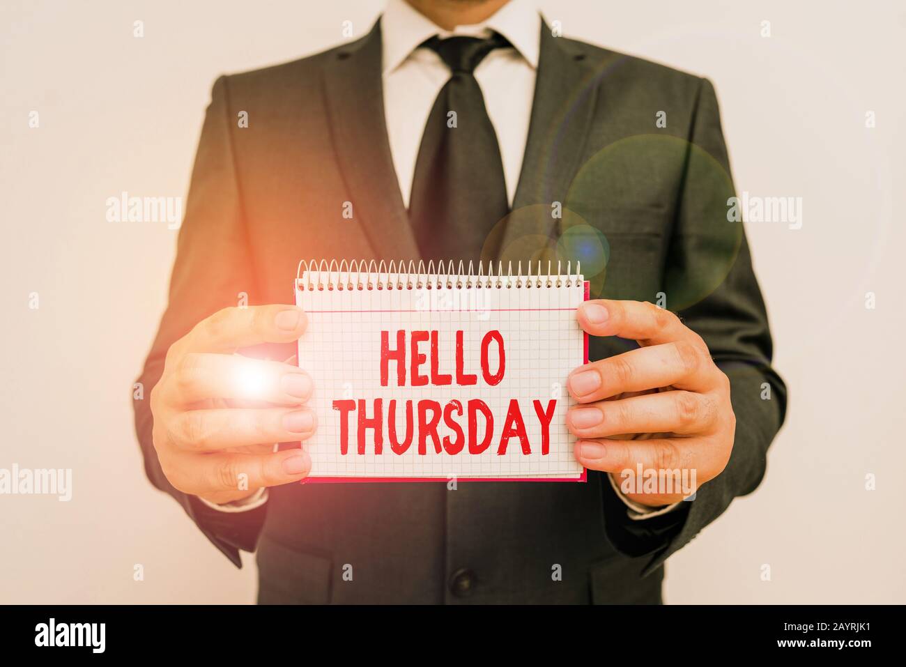 Text sign showing Hello Thursday. Business photo showcasing the ...