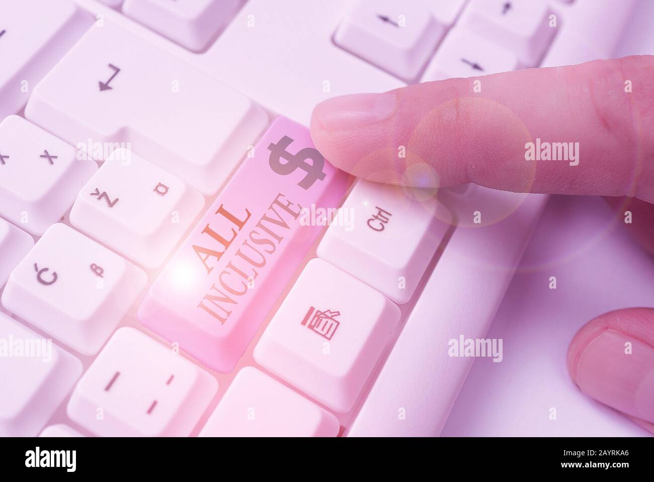 Conceptual hand writing showing All Inclusive. Concept meaning ...