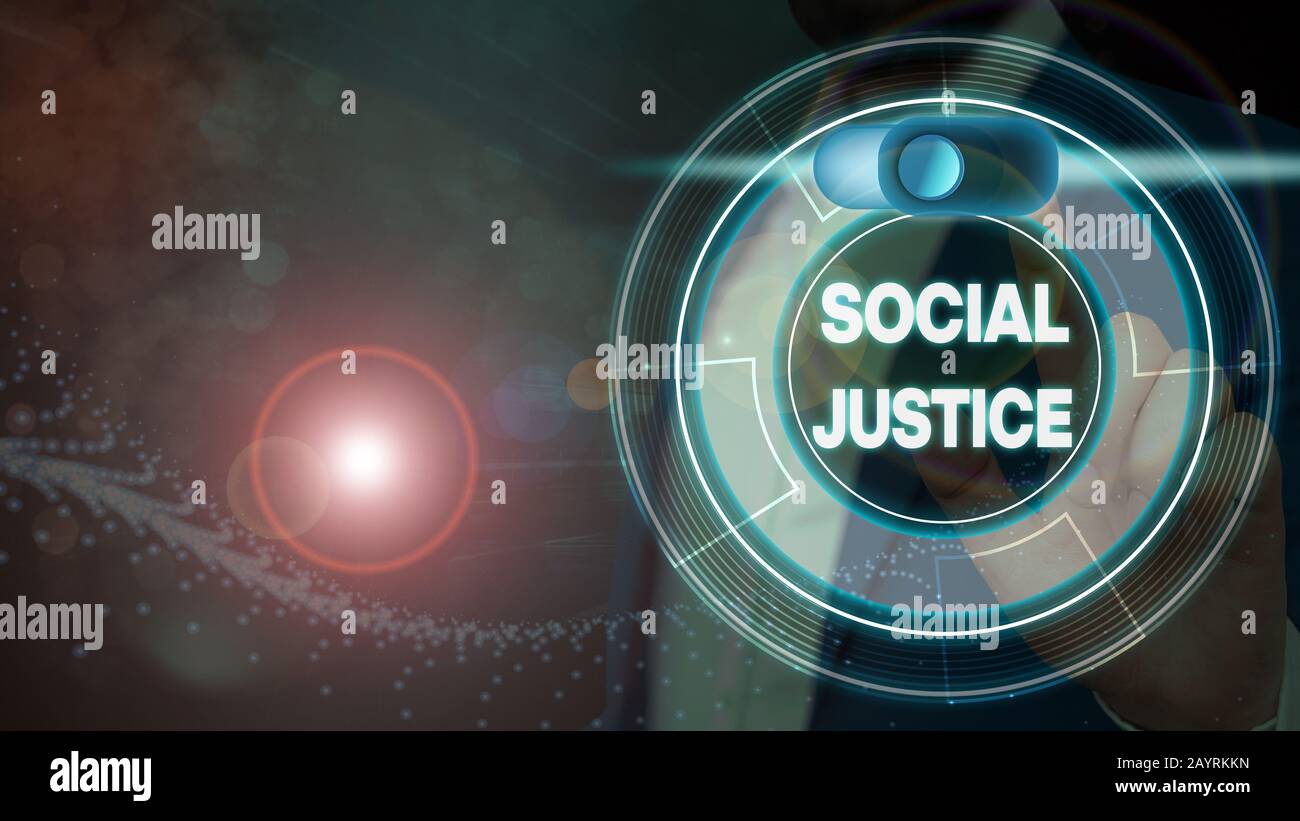 Conceptual hand writing showing Social Justice. Concept meaning Equal ...