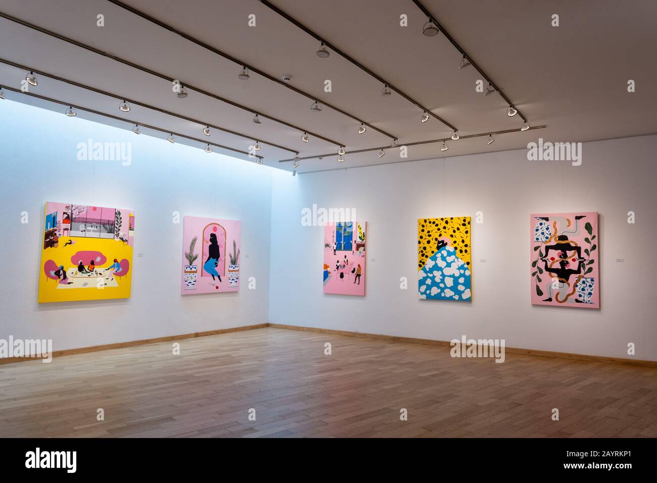 MENDOZA, ARGENTINA - NOVEMBER 16, 2019: Long shot of an exhibition of ...