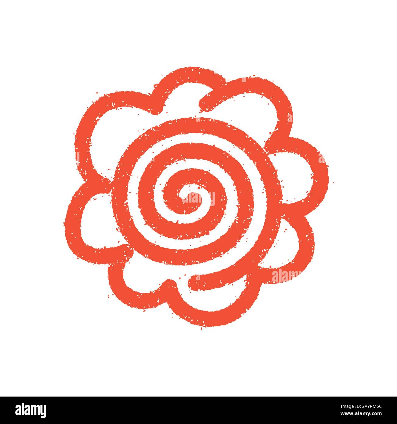 flower circle stamp illustration Stock Vector Image & Art - Alamy