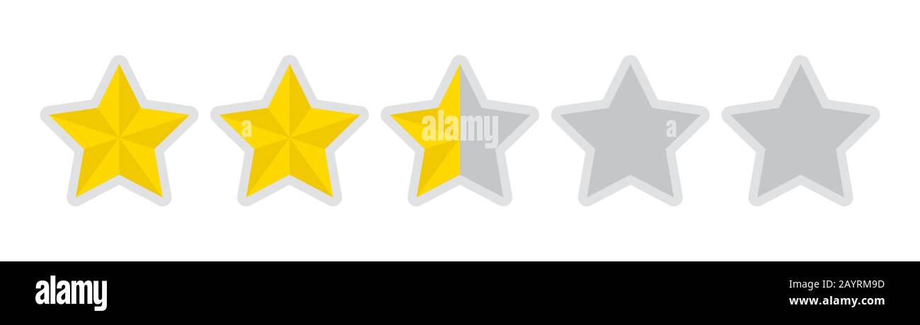 five-star rating icon (2.5 Stock Vector Image & Art - Alamy