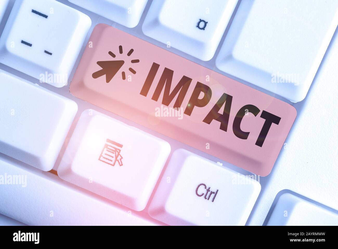 Handwriting text Impact. Conceptual photo action of one object coming ...