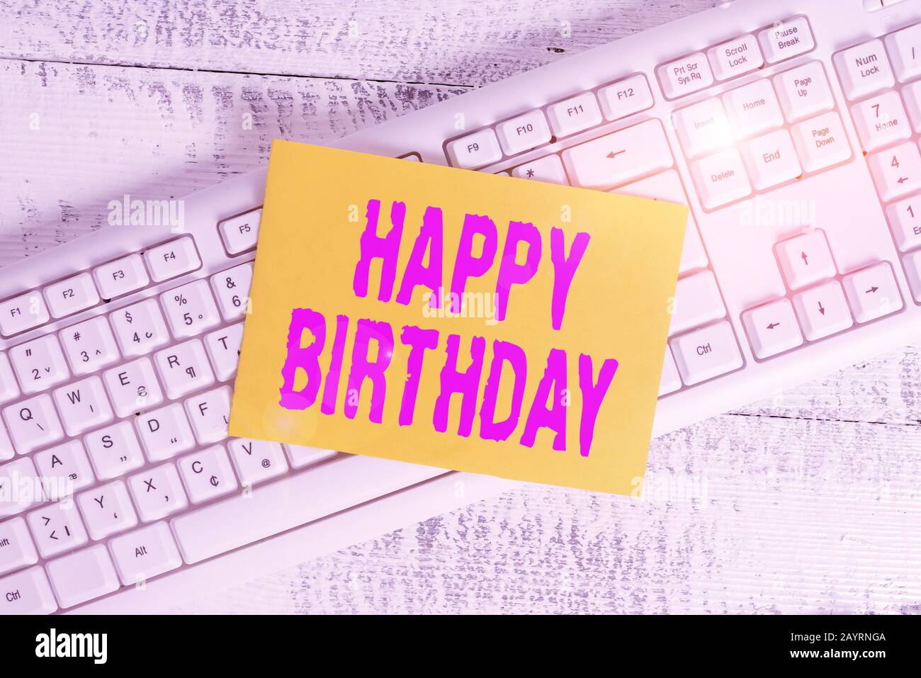 Handwriting text Happy Birthday. Conceptual photo Said or written to a ...