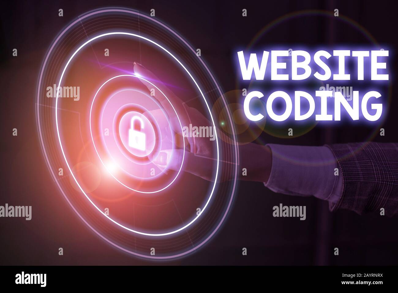 Conceptual hand writing showing Website Coding. Concept meaning system ...