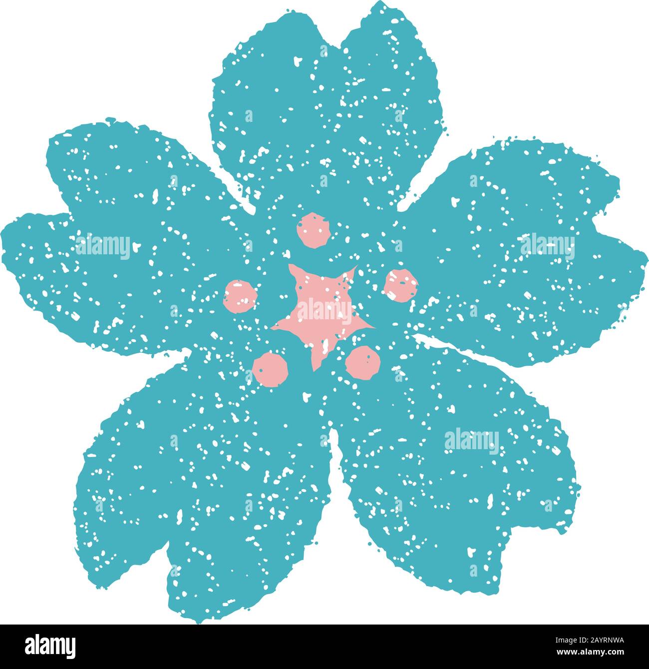 flower (cherry blossom) stamp illustration / For new year's greeting ...