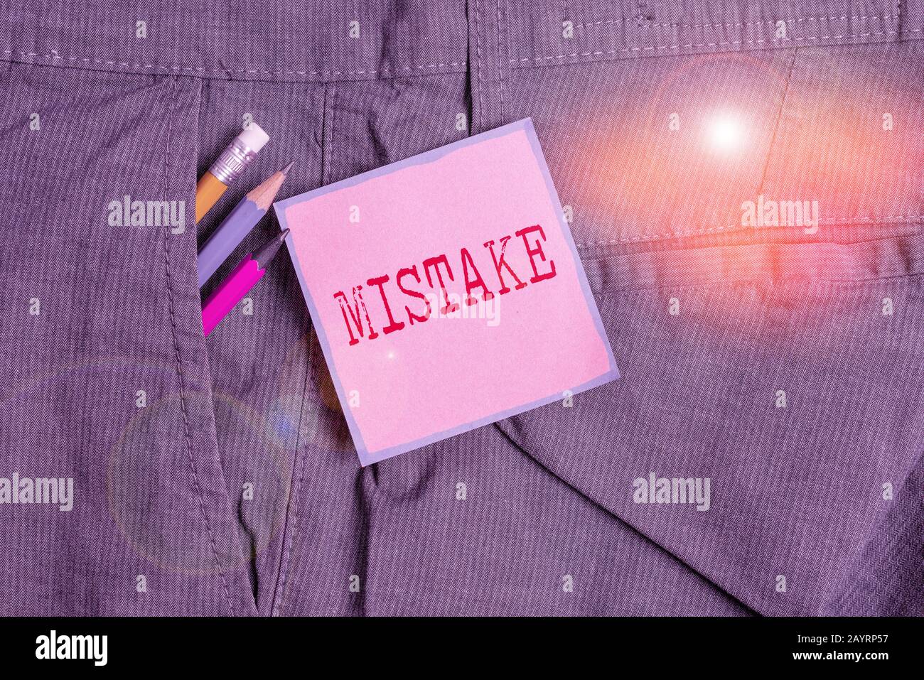 Handwriting text writing Mistake. Conceptual photo Something not ...