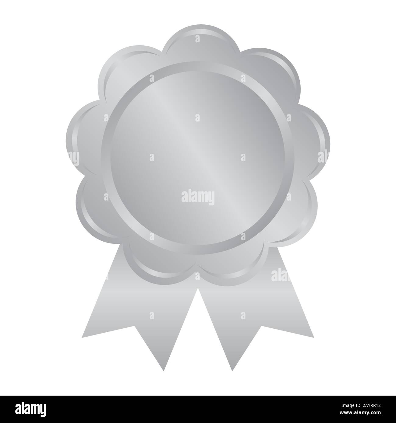 Silver medal icon illustration Stock Vector Image & Art - Alamy
