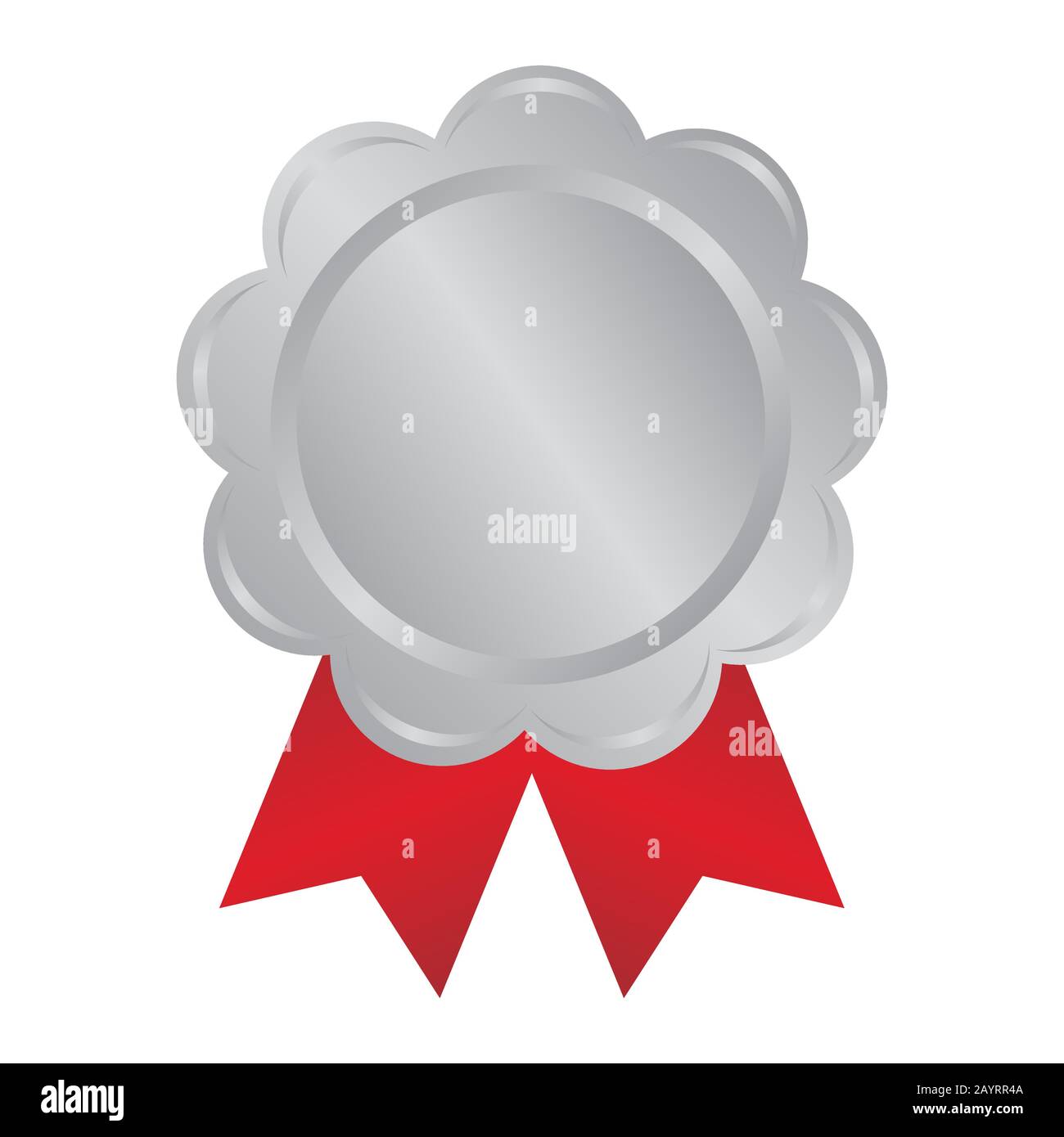 Silver medal icon illustration Stock Vector Image & Art - Alamy