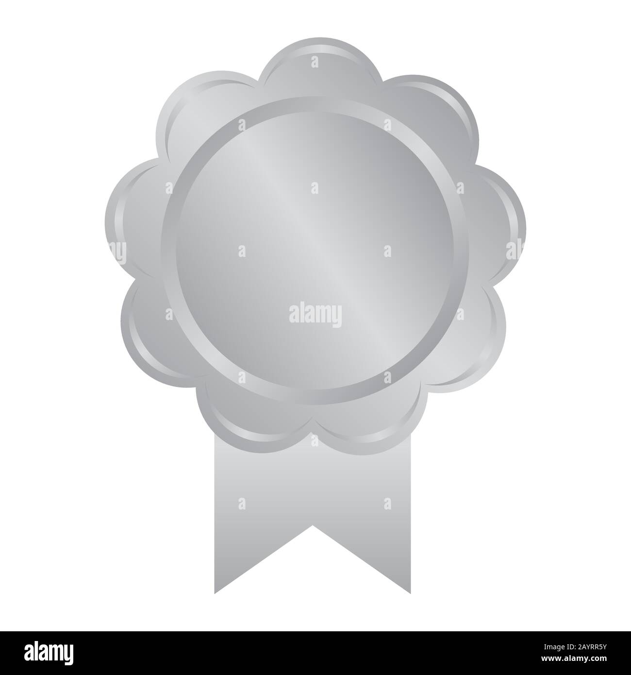 Silver medal icon illustration Stock Vector Image & Art - Alamy
