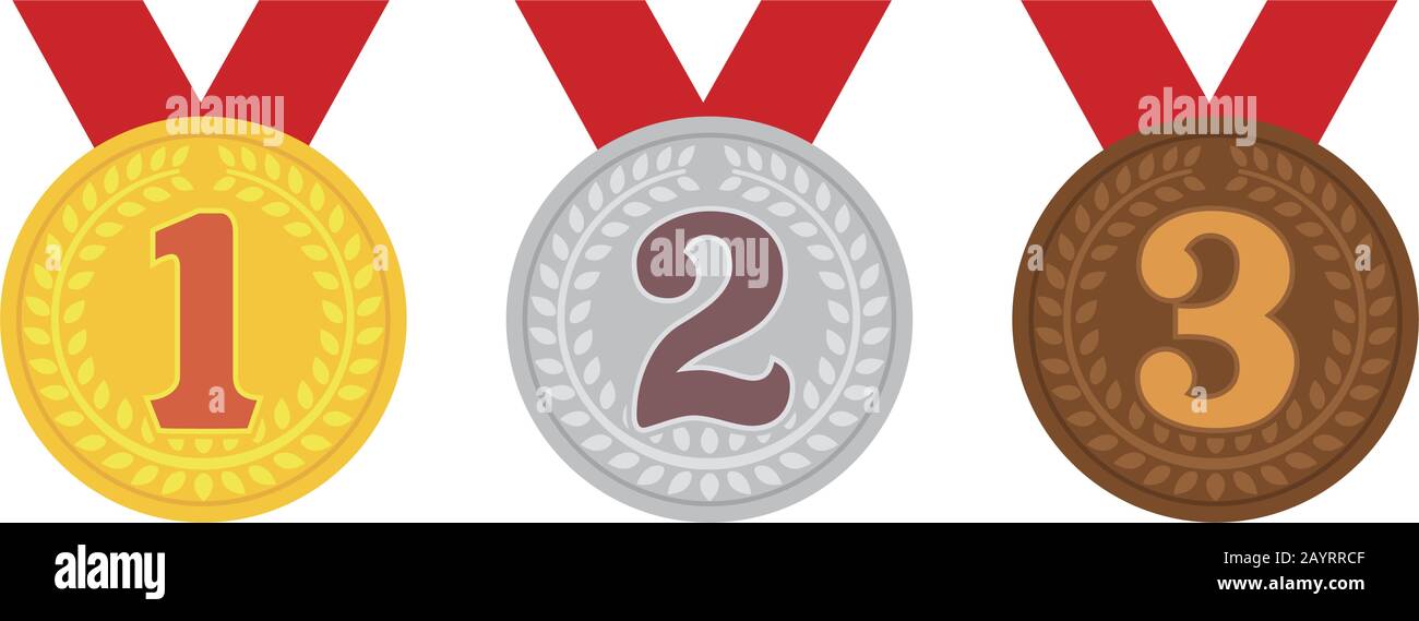 1st Rank Logo Ranking Medal Icon Illustration. 1st Place (gold Stock