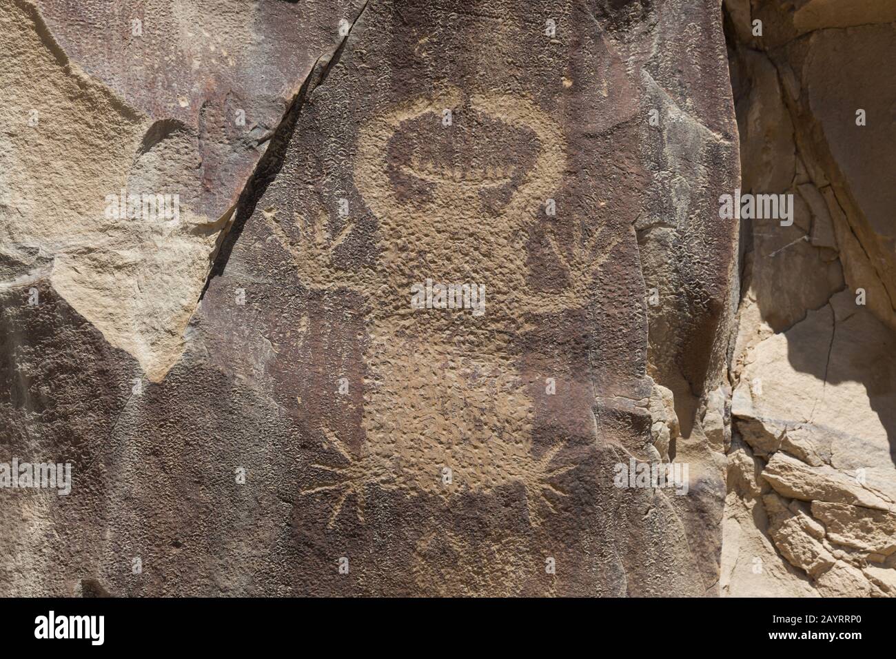 Strange shapes and figures that have been carved into the ancient ...